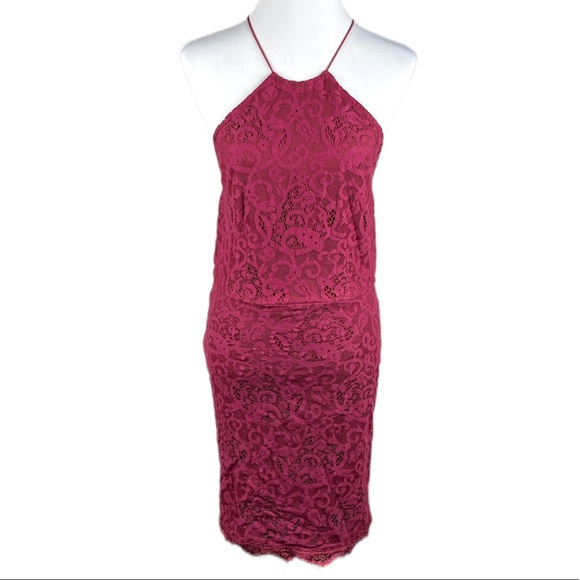 Tobi | Dresses | Tobi Lace Backless Dress Burgundy Large | Poshmark